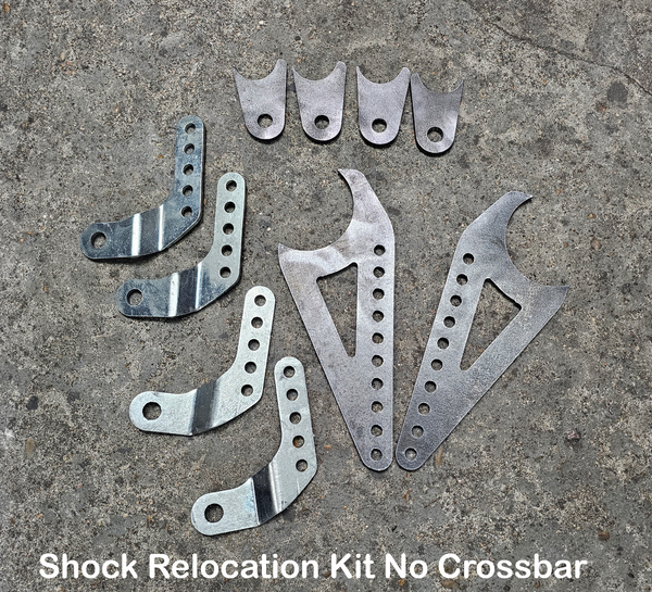 Universal Shock Relocation Brackets w/ Crossbar – Reklez Suspension Works